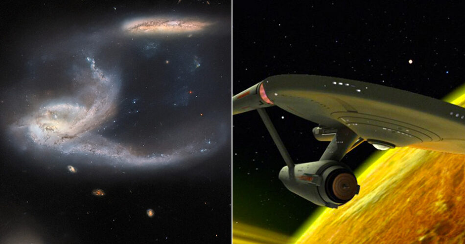 NASA’s Hubble Space Telescope Captures Three Galaxies That Resemble Star Trek’s USS Enterprise ...
