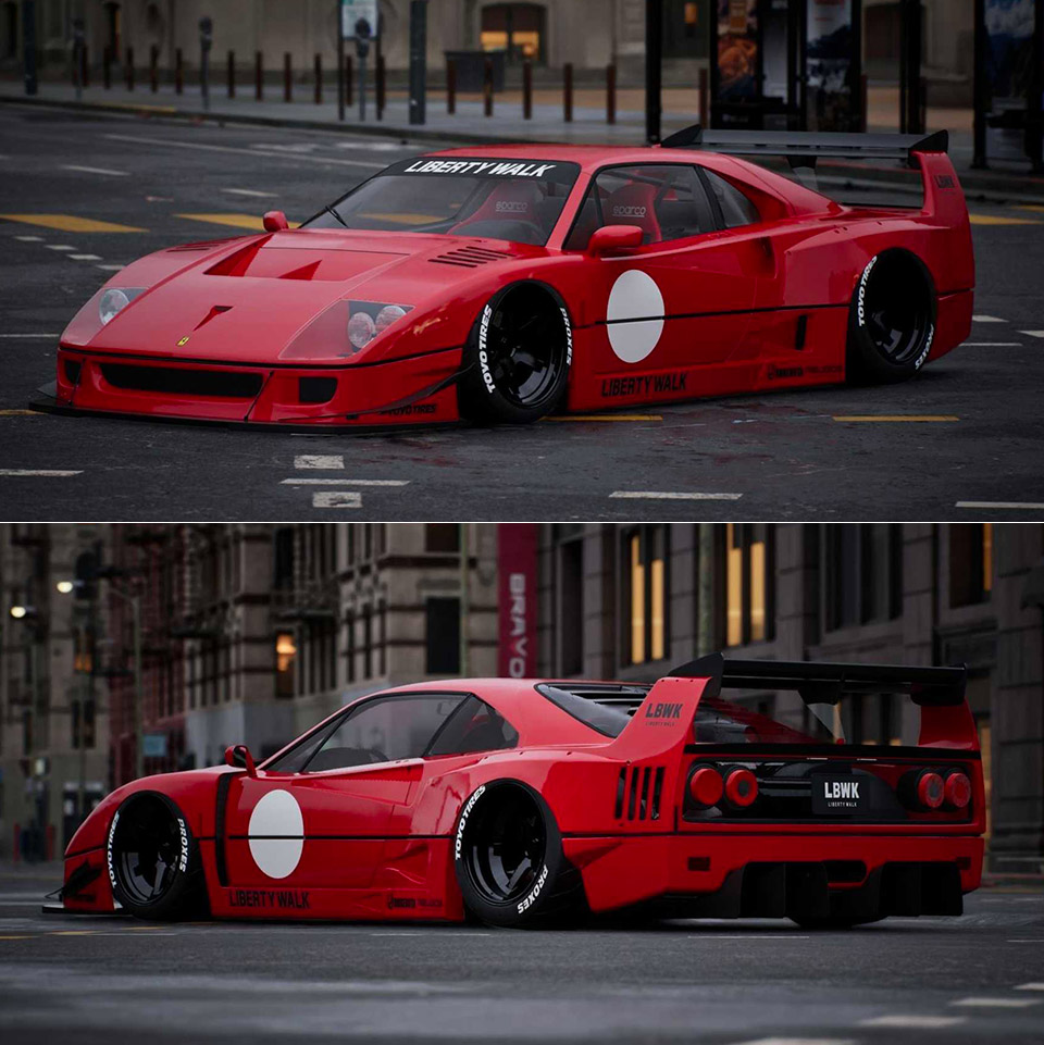 Liberty Walk Ferrari F40 Widebody Kit Previewed Ahead of Tokyo Auto ...