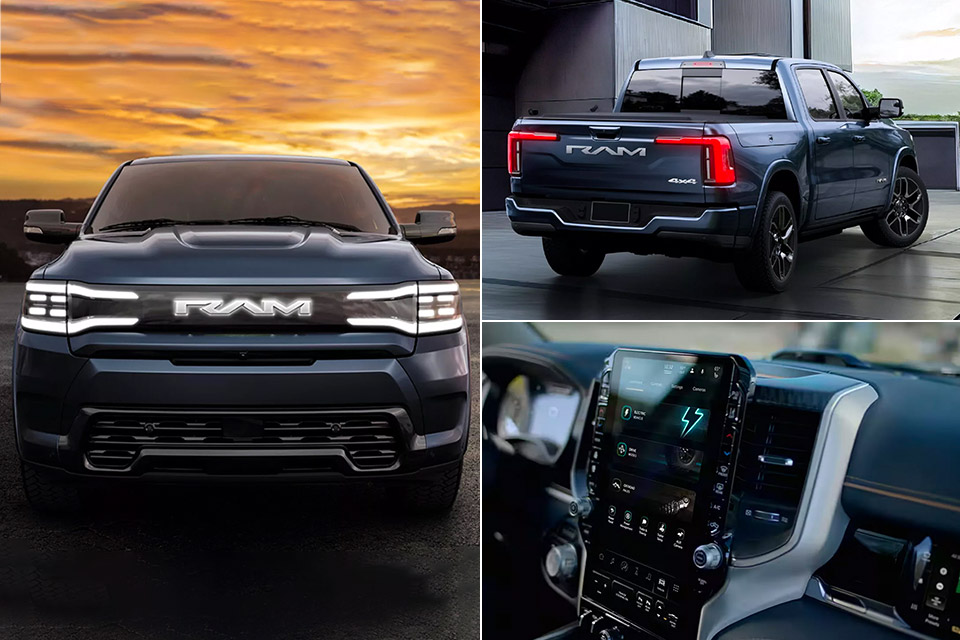 Production RAM 1500 REV Electric Pickup Truck Unveiled Ahead of Super ...