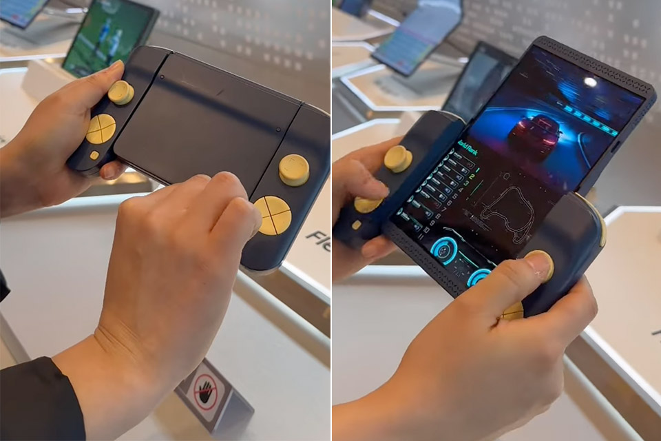 Hands-On Look at the Samsung Flex Gaming Handheld Console with a Flip ...
