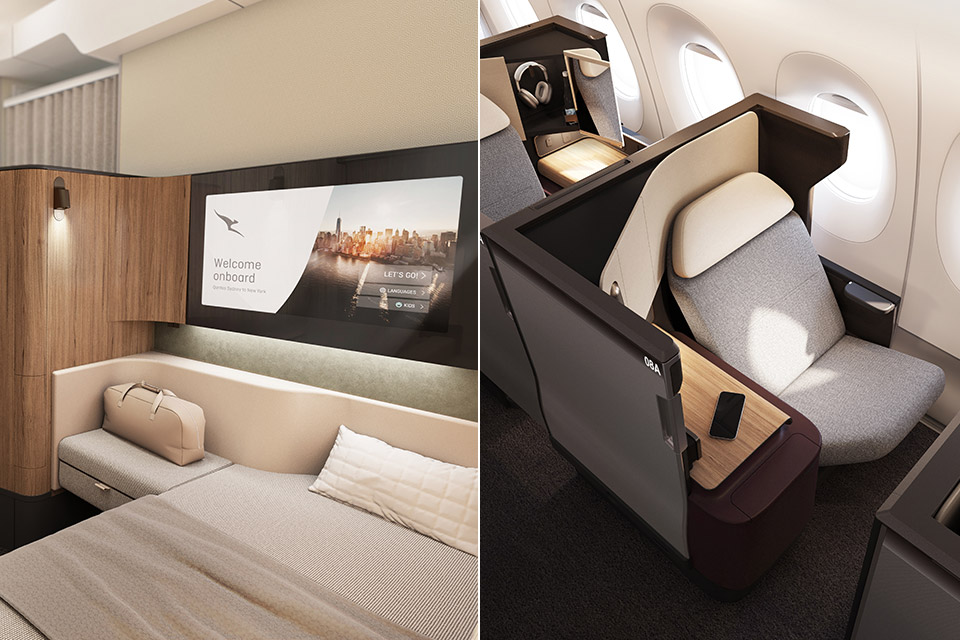 Qantas Project Sunrise First and Business Class Cabins for A350 Fleet ...