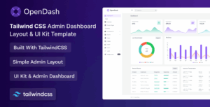 OpenDash - Tailwind CSS 3 Admin Layout & UI Kit Template - mailinvest.blog