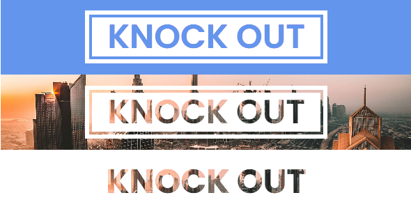 Knockout Text Effects - HTML CSS - mailinvest.blog
